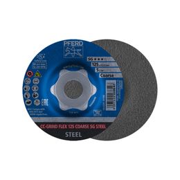 Pferd TOOLS CC-GRIND FLEX Schleifscheibe 125x22,23 mm COARSE Leistungslinie SG STEEL f&uuml;r Stahl (64188125)
