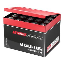 HOLEX Alkali-Mangan-Batterien LR6, 20 Stück (081552 LR6)