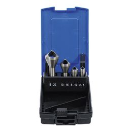 BGS-technic BGS Technic Kegelsenker-Satz mit Querloch, 4-tlg. aus Metall f&uuml;r Bohrmaschinen mit verschiedenen Durchmessern, 1966)