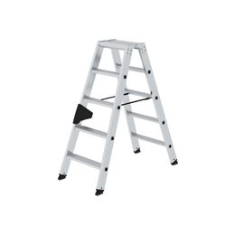 MUNK Aluminium-Stehleiter beidseitig begehbar 2 x 5 Stufen (040210)