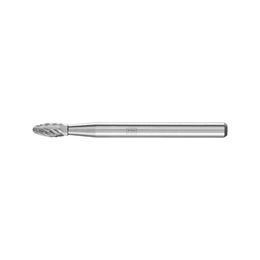 Pferd TOOLS Hartmetall Fr&auml;sstift Flamme B &Oslash; 03x07 mm Schaft-&Oslash; 3 mm Z3P universal mittel kreuzverzahnt (21202533)