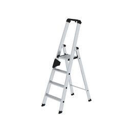 MUNK Aluminium-Stehleiter einseitig begehbar 1 x 4 Stufen (040104)