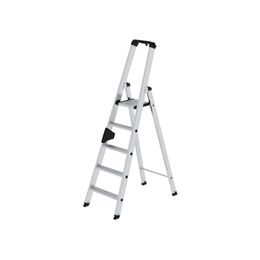 MUNK Aluminium-Stehleiter einseitig begehbar 1 x 5 Stufen (040105)