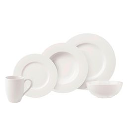 Villeroy & Boch Villeroy & Boch Kombiservice Basic White, Wei&szlig;, Keramik, 20-teilig, Uni, 300 ml,500 ml, Essen & Trinken, Geschirr, Geschirr-Sets, Kombiservice