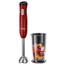 Russell Hobbs Stabmixer, Rot, Schwarz, Metall, Kunststoff, 6.4x41.3x8.9 cm, ergonomisches Design, K&uuml;chenger&auml;te, Mixer