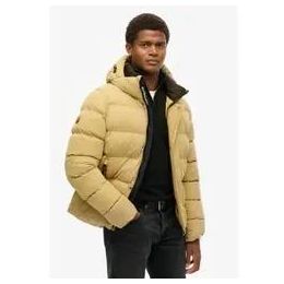Superdry f&uuml;r Herren. M5011907A Gesteppte Kapuzenjacke aus Mikrofaser Sports yellow (M), L&auml;ssig, Gelb, Recyceltes Polyester, Nachhaltig
