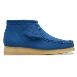 Clarks f&uuml;r Herren. 26181134 Wallabee blaue Lederstiefel (43), Wohnung, Wildleder, Schn&uuml;rsenkel, L&auml;ssig