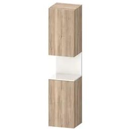 Duravit Qatego Hochschrank, T&uuml;ranschlag rechts, 400x360x1760mm, Nische Wei&szlig; Hochglanz, QA1346R22550010, Farbe: Eiche Marmoriert/mit Nischenbeleuchtung