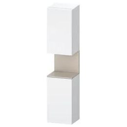 Duravit Qatego Hochschrank, T&uuml;ranschlag links, 400x360x1760mm, Nische Taupe Matt, QA1346L91180010, Farbe: Wei&szlig; Matt/mit Nischenbeleuchtung
