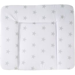 Wickelauflage Roba "Little Stars, wei&szlig;", grau (wei&szlig;, grau), B:85cm L:75cm, Baumwolle, Polyester, Wickelauflagen, Wickelauflage