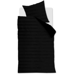 Bettw&auml;sche "At Home by BeddingHouse Soft Shine", schwarz, B/L: 155cm x 220cm, 1 Stk., 1 Stk., Polycotton, B/L: 80cm x 80cm, 2 Stk., Polycotton, Obermaterial: 50% Baumwolle, 50% Polyester, AT HOME BY BEDDINGHOUSE, Bettw&auml;sche, Bettw&auml;sche