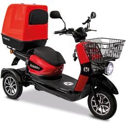 Elektromobil Rolektro "Rolektro E-Carrier 25 V.3 Lithium mit XXL-Koffer", rot (rot, schwarz), ElektromobileB:71cm H:125cm L:177,5cm, B:71cm H:125cm L:177,5cm