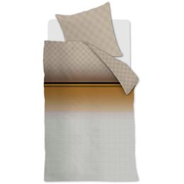 Bettw&auml;sche Beddinghouse "Persimmon", braun, B/L: 155cm x 220cm, 1 Stk., 1 Stk., Renforc&eacute;, B/L: 80cm x 80cm, 2 Stk., Renforc&eacute;, Obermaterial: 70% Baumwolle, 30% Elasthan, Bettw&auml;sche, Bettw&auml;sche