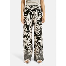 Schlupfhose Milano Italy, Damen, Gr. 42, Normalgr&ouml;&szlig;en, schwarz, Material: 100% Viskose, bedruckt, l&auml;ssig geschnitten lang, Hosen Schlupfhose, mit Elastikbund