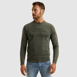 PME-Legend Sweatshirt PME LEGEND, Herren, Gr. XXL, grau (beluga), Obermaterial: 100% Baumwolle, bedruckt, regular fit taillenbedeckt, Rundhals, Rippb&uuml;ndchen, Sweatshirts Sweatshirt, mit Logo Schriftzug