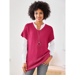 Pullunder Heine "Pullunder", Damen, Gr. 42, pink, 100% Polyacryl, unifarben, Pullover Pullunder