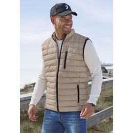 H.I.S. Steppweste H.I.S, Herren, Gr. S (44/46), beige (sand), Obermaterial: 100% Polyester. Futter: 100% Polyester, unifarben, Basic, Westen, leicht und gut zu verstauen