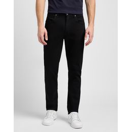 Straight-Jeans Lee "Brooklyn", Herren, Gr. 32, L&auml;nge 34, schwarz (clean, schwarz), Denim/Jeans, Obermaterial: 98% Baumwolle, 2% Elasthan, normal lang, Jeans Straight-Jeans