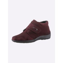 Stiefelette CLASSIC, Damen, Gr. 36, rot (bordeaux), Glattleder, Rindsleder, Veloursleder, Basic, Schuhe