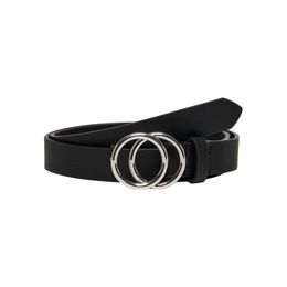 Taillengürtel Only "ONLRASMI FAUX LEATHER JEANS BELT", Damen, Gr. 90, schwarz (schwarz with silber buckle), Kunstfaser, unifarben, Gürtel