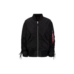 Bomberjacke Alpha Industries "CWU MA-1 Bomber Women", Damen, Gr. S/M, schwarz, Obermaterial: 100% Nylon, Lining/F&uuml;llung: 100% Polyester, Jacken Bomberjacke