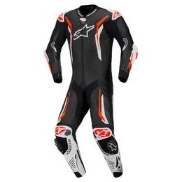 Alpinestars GP Tech V5 1tlg. Perf. Lederkombi Schwarz / Wei&szlig; / Rot-Fluo 50