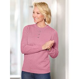 Rundhalspullover Classic Basics "Pullover", Damen, Gr. 38, rosa (altrosa), 100% Polyacryl, unifarben, Pullover Rundhalspullover