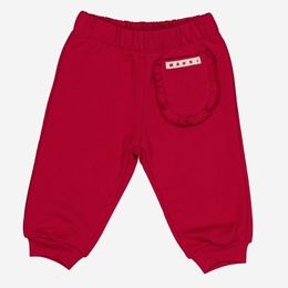 Marni Rote Jogginghose mit Logo-Detail
