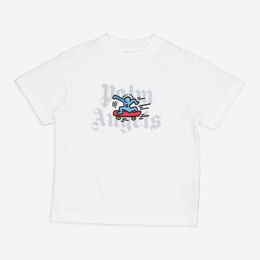 Palm Angels Weißes T-Shirt mit gesticktem Logo