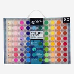 80-teiliges mehrfarbiges Vivid Colours Acrylfarben-Set