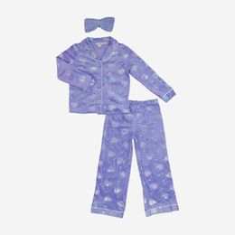 3-teiliges lilafarbenes Pyjamaset