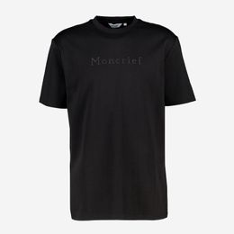 Schwarzes Rubber T-Shirt mit großem Logo