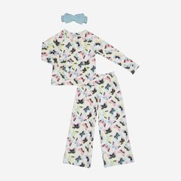 3-teiliges wei&szlig;es Pyjamaset