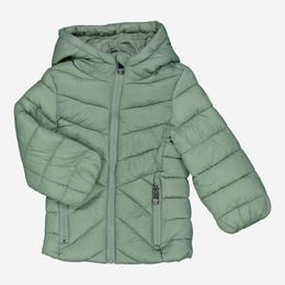 Mintfarbene Pufferjacke mit Kapuze