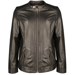 Lederjacke JCC "31024018", Damen, Gr. M, schwarz, Obermaterial 100% Lammleder; Futter 65% Polyester; 35% Baumwolle; &Auml;rmelfutter: 100% Polyester, Jacken