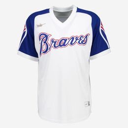 Weiß-blaues Trikot mit Atlanta-Braves-Motiv