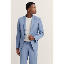 Anzugsakko Bugatti "Mix & Match", Herren, Gr. 26, blau (320, hellblau), 75% Wolle, 22% Polyester, 3% Elasthan, unifarben, normal, Manschette, Sakkos, Modern Fit