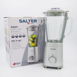 Salter Silberfarbener Mixer mit Glasbehälter 14x50cm