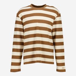 Marc O'Polo Cremefarben-brauner Pullover mit Streifenmuster