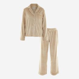 Nicce Beigefarbenes Marsi Pyjama-Set aus Velours