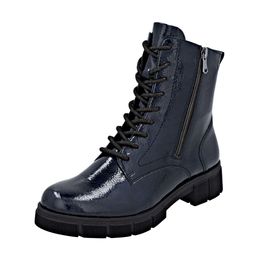 Schnürstiefelette Remonte "Remonte Stiefelette Lederimitat", Damen, Gr. 38, blau (nachtblau), Lederimitat, Schuhe Schnürstiefelette
