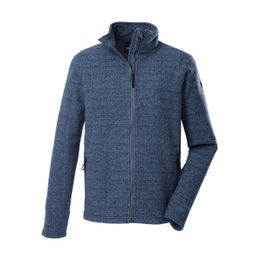 G.I.G.A. by Killtec Fleecejacke "GW 42 MN FLC JCKT", Herren, Gr. L, blau (stahlblau), Obermaterial: 100% Polyester, G.I.G.A. DX BY KILLTEC, Jacken Fleecejacke, G.I.G.A. DX Fleecejacke: Melange Optik, Zipper-Taschen, Kinnschutz