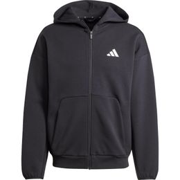Adidas Future Icon Sweatjacke Herren - schwarz - Gr. L - Baumwolle/Polyester