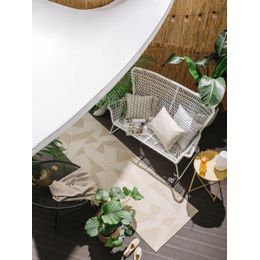 benuta Nest In- & Outdoor-L&auml;ufer Bronco Cream 80x250 cm - Teppich f&uuml;r Balkon, Terrasse & Garten