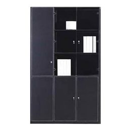 Jet-Line Aktenschrank Prato schwarz 1,2 m breit 2 m hoch