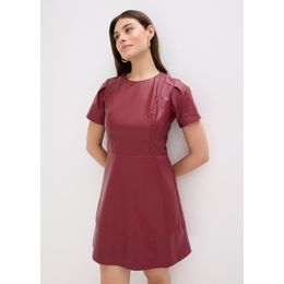 bonprix Kurzes Lederimitat-Kleid, rot
