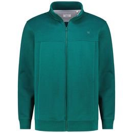 Gro&szlig;e Gr&ouml;&szlig;en s.Oliver Sweatjacke aus Baumwoll-Mix Farbe dunkelgr&uuml;n Gr&ouml;&szlig;e: 4XL