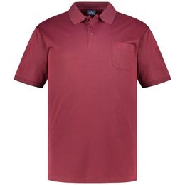 Große Größen Ragman Poloshirt mit Pima-Baumwolle Farbe weinrot Größe: 5XL