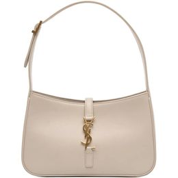 SAINT LAURENT Hobo Bags - Smooth Leather Le 5 a 7 Hobo - Gr. unisize - in Wei&szlig; - f&uuml;r Damen