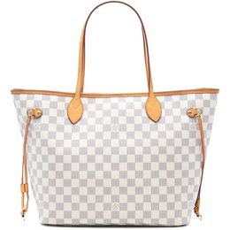Louis Vuitton Shopper - Damier Azur Neverfull MM - Gr. unisize - in Wei&szlig; - f&uuml;r Damen